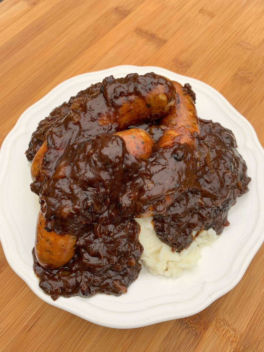 Authentic Irish Bangers + Mash and Homemade Onion Gravy - The Endless ...